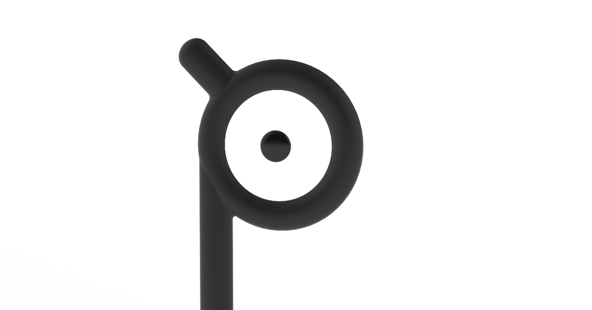 Pokémon Unown P by ZhangarG | Download free STL model | Printables.com