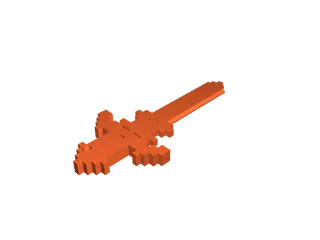 Pixel Master Sword Keychain by Andresmolga | Download free STL model ...