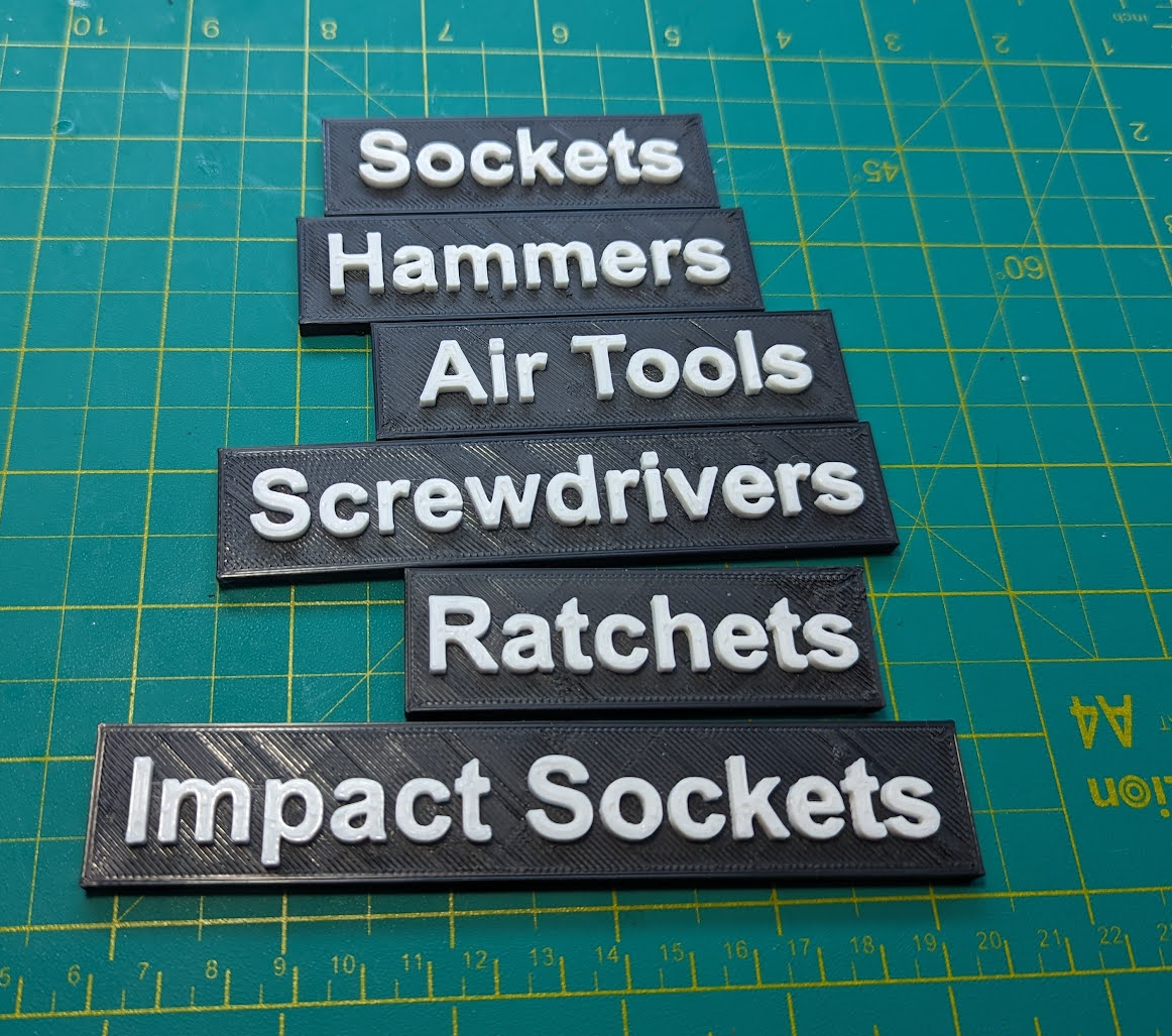 Toolbox Drawer Labels by B1llb3rt | Download free STL model ...