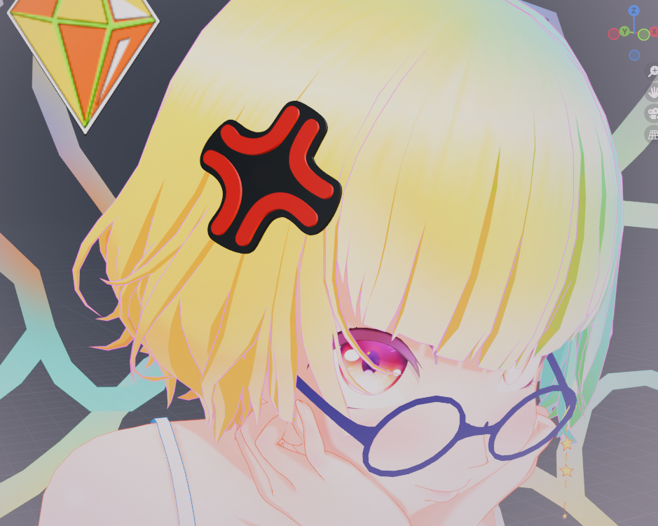 Anime anger hair clip by V vix | Download free STL model | Printables.com