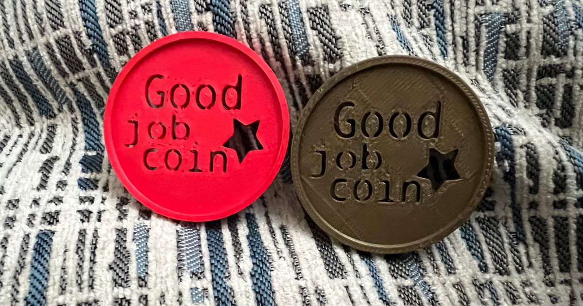 Good job coin for school classroom or home recognition by Ktowns ...