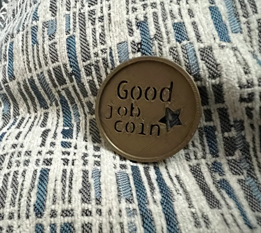 Good job coin for school classroom or home recognition by Ktowns ...