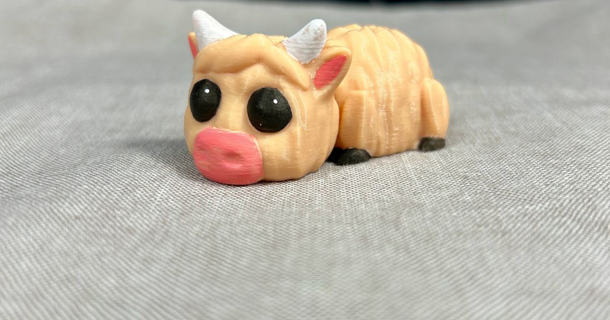 Highland Cow Fidget by Built_Over_Bot | Printables Store