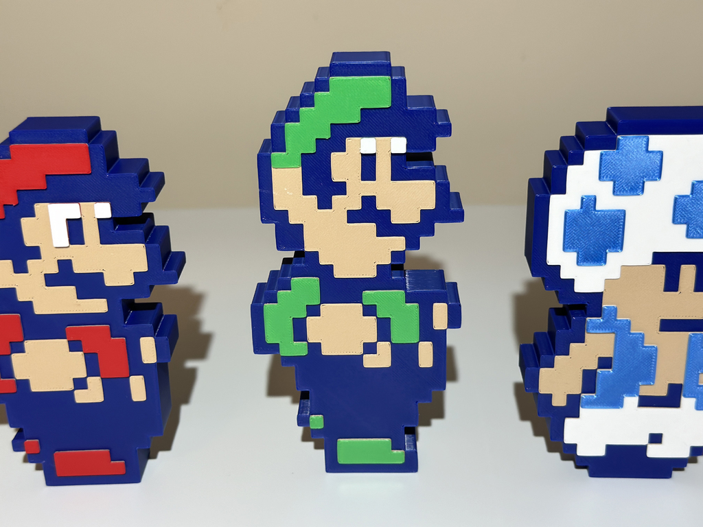 Super Mario 2 (NES) Figurines by rockstarTS | Download free STL model ...