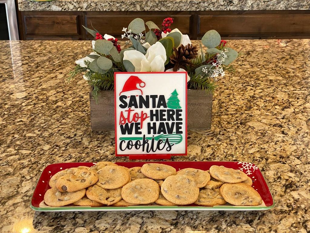 Santa Cookie Sign by rockstarTS | Download free STL model | Printables.com