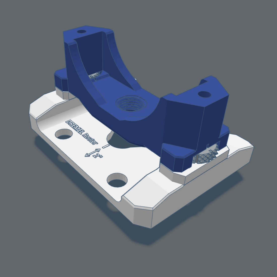 Adjustable Precision Dremel Router Base by Andrew Kelly | Download free ...
