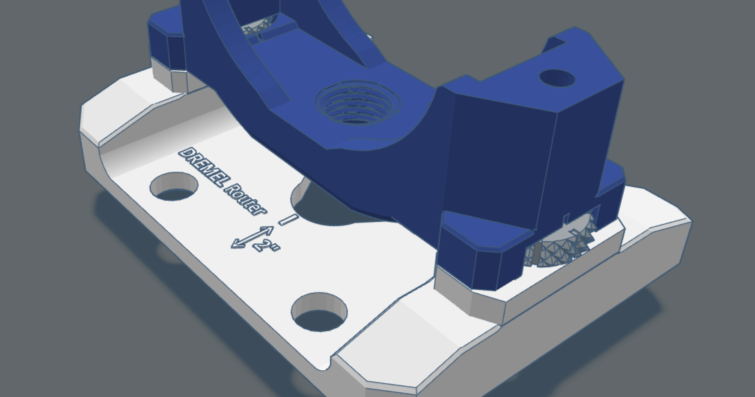 Adjustable Precision Dremel Router Base by Andrew Kelly | Download free ...