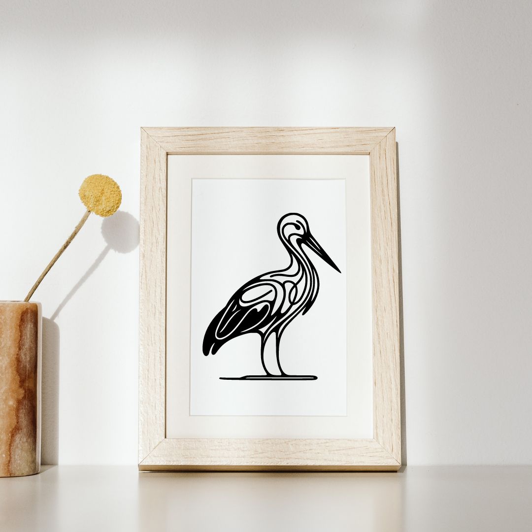 Stork / Čáp wall or table decoration by kutnohormac | Download free STL ...
