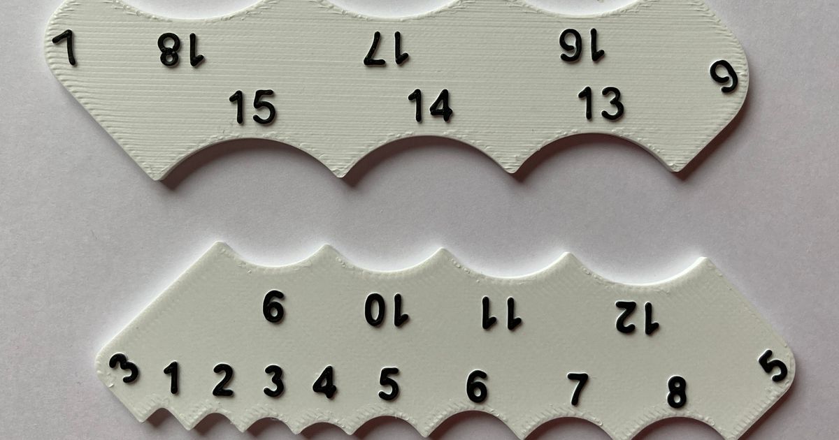 Multi-coloured Fillet Gauges by hadessuk | Download free STL model ...