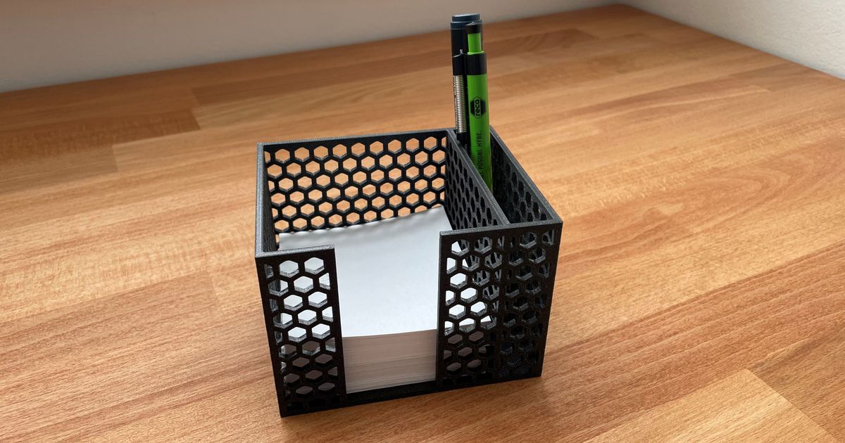 note block stand with pen compartment by ArgiCZ | Download free STL ...