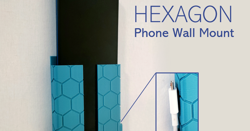 Hexagon Pattern Phone Holder/Wall Mount Charging Station by Mattias ...