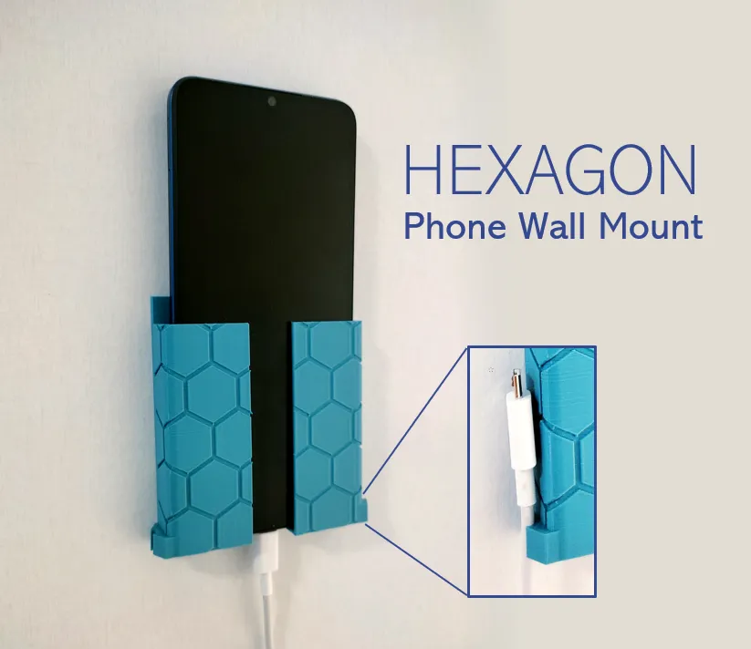 Hexagon Pattern Phone Holder/Wall Mount Charging Station by Mattias ...