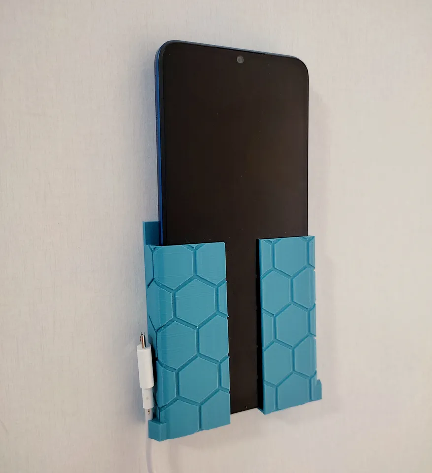 Hexagon Pattern Phone Holder/Wall Mount Charging Station by Mattias ...