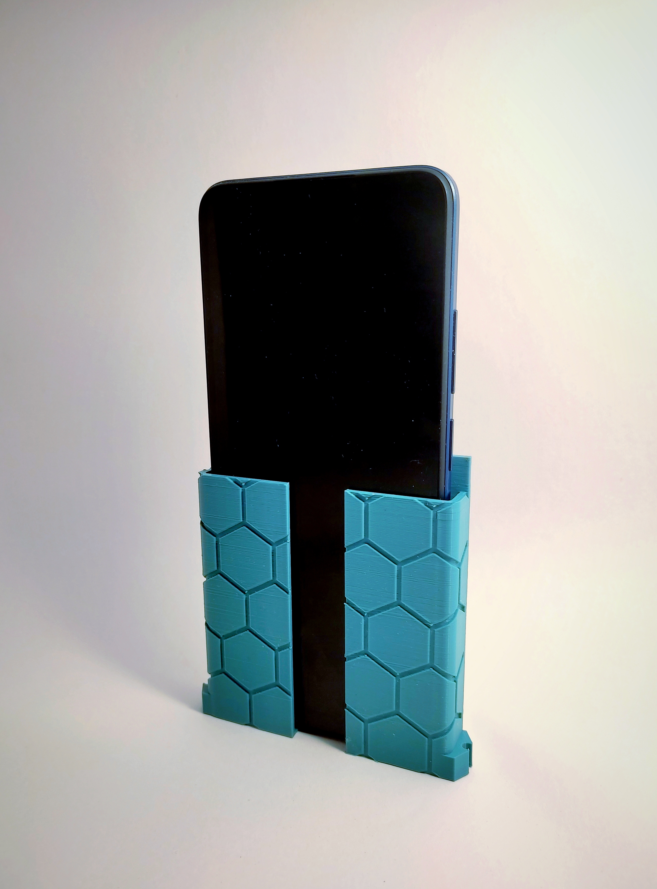Hexagon Pattern Phone Holder/Wall Mount Charging Station by Mattias ...