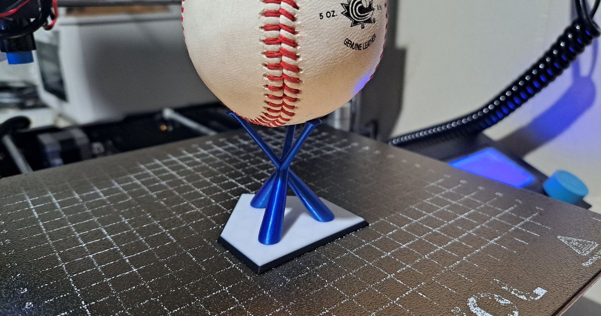 Baseball Display Stand by Ray | Download free STL model | Printables.com