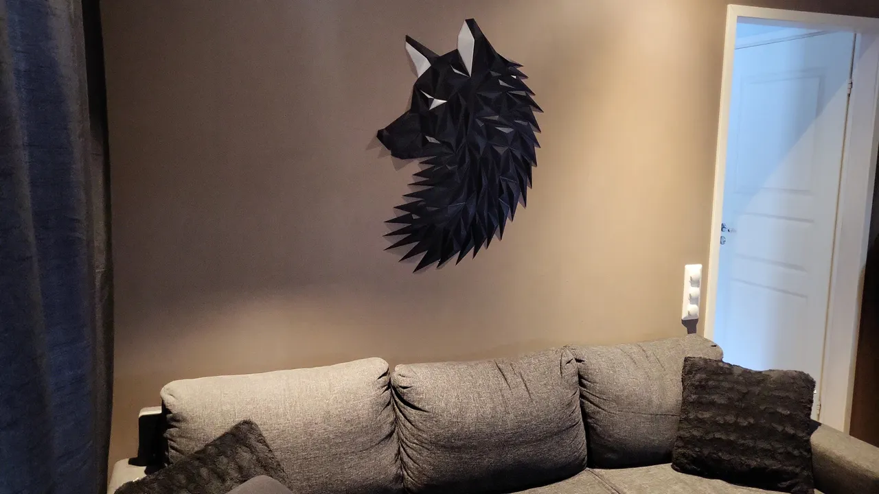 Geometric Wolf/fox head wall art (multiparts) by dgemily | Download ...