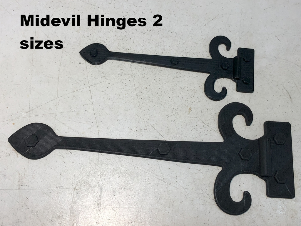 Hinges Medieval looking 2 sizes by Gordyt47 | Download free STL model ...