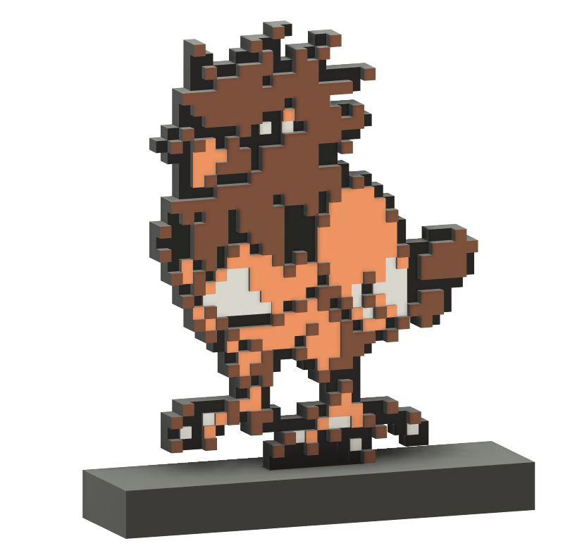 Brown Crow 8bit Retro Not Spearow by Palomin3D | Download free STL ...