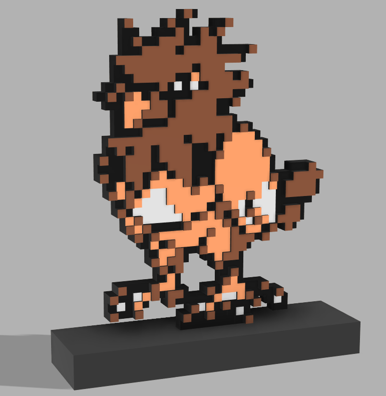 Brown Crow 8bit Retro Not Spearow by Palomin3D | Download free STL ...