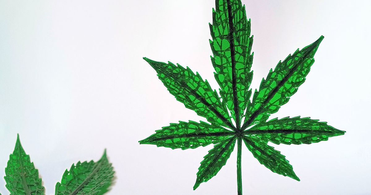 Realistic Artistic Pot Leaf by Wim V | Download free STL model | Printables.com