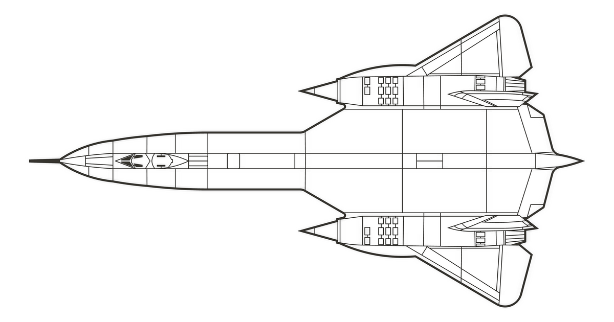 SR-71 - Top View - Silhouette by Chris D | Download free STL model ...