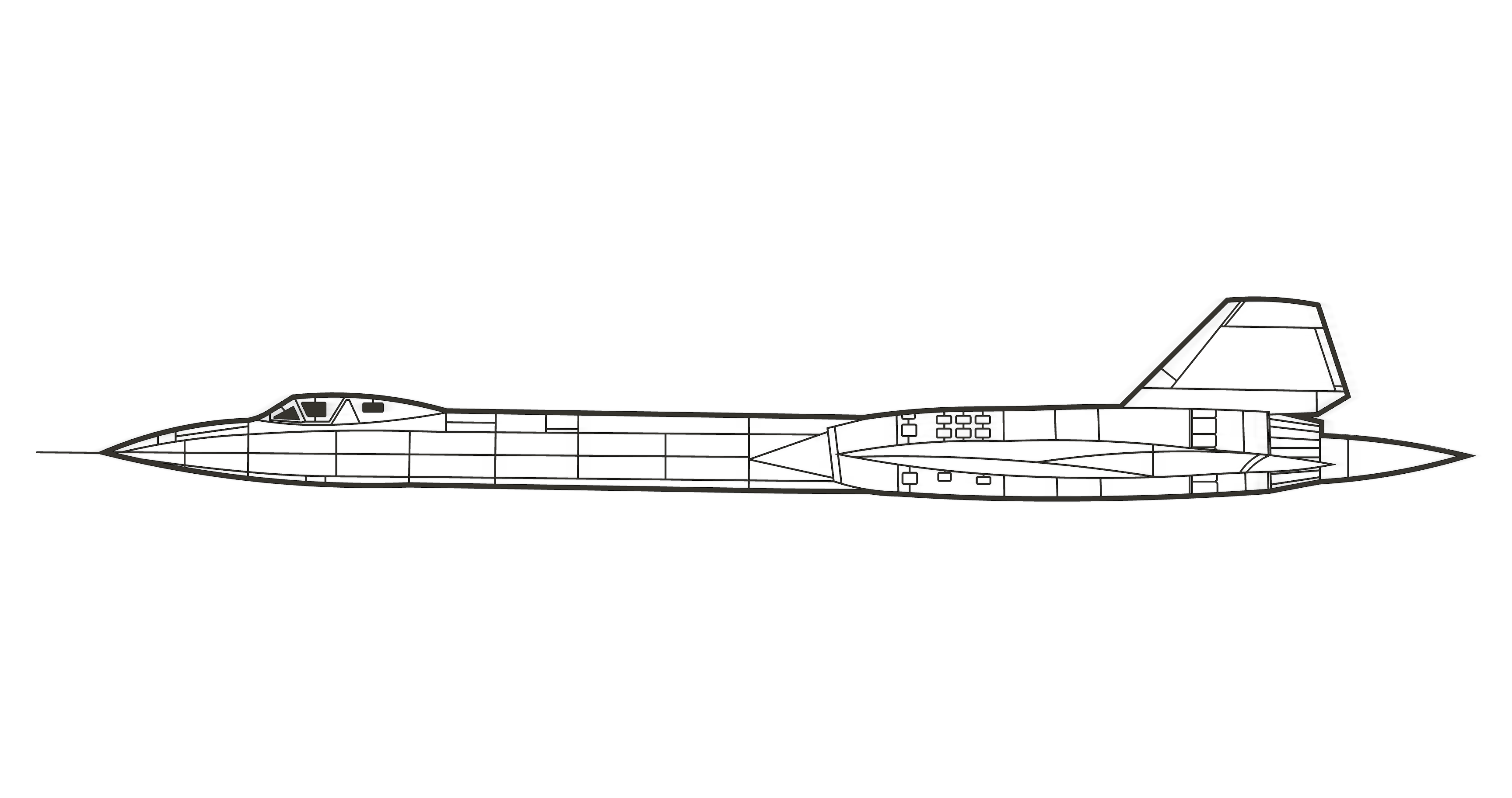 SR-71 - Side View - Silhouette by Chris D | Download free STL model ...