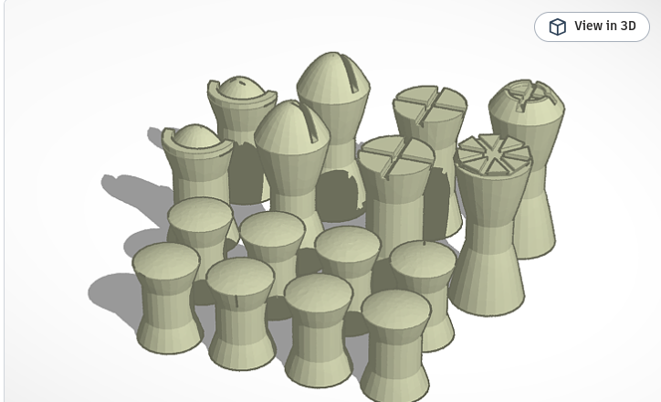 Mini Chess Set by River Strait | Download free STL model | Printables.com