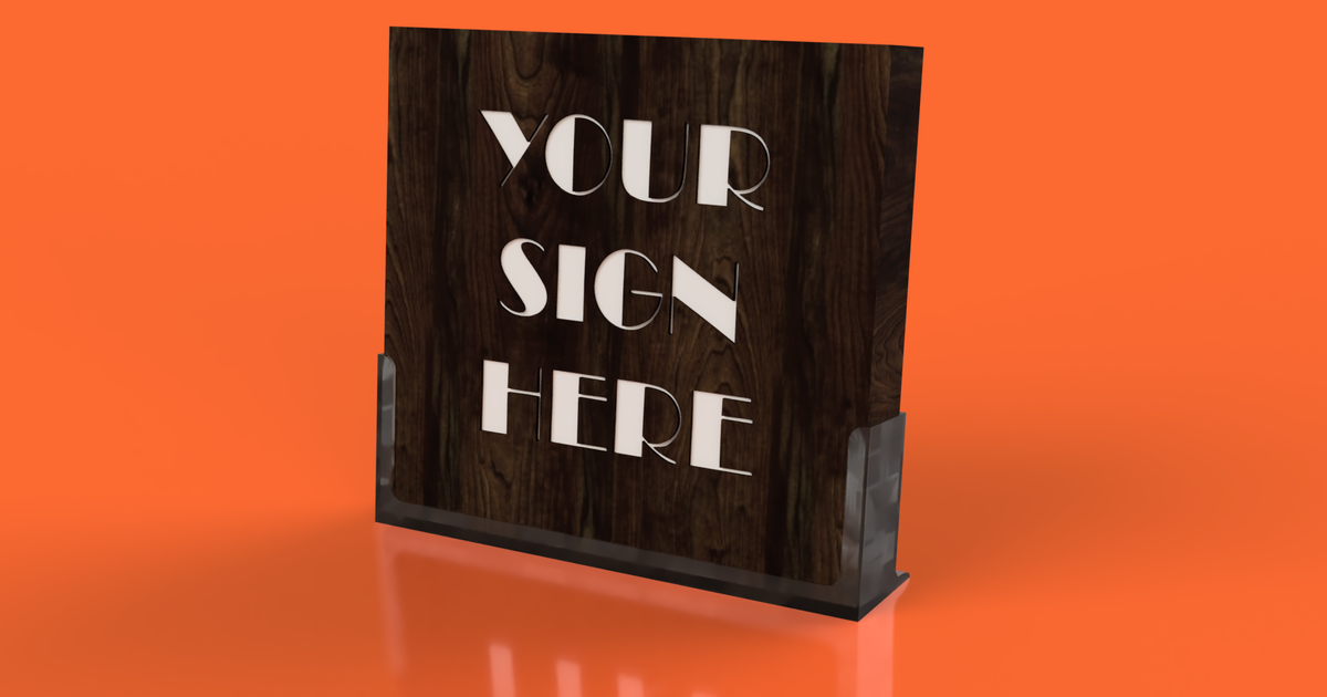 Small Plaque Stand by cedarrapidsboy | Download free STL model ...