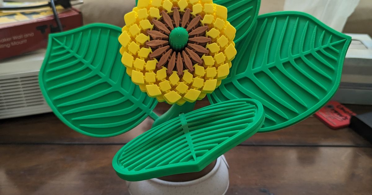 Sunflower Tree Coasters by ffwarriorz | Download free STL model ...