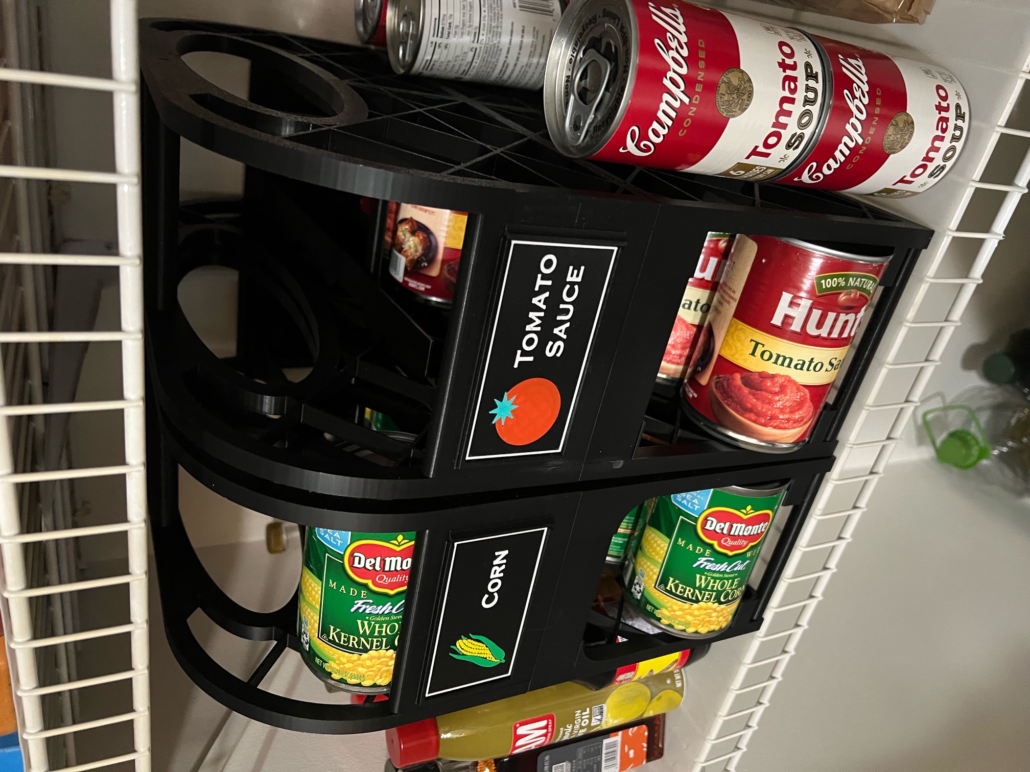 Vegetable Can Dispenser w/ Labels by cbaileyhp | Download free STL ...