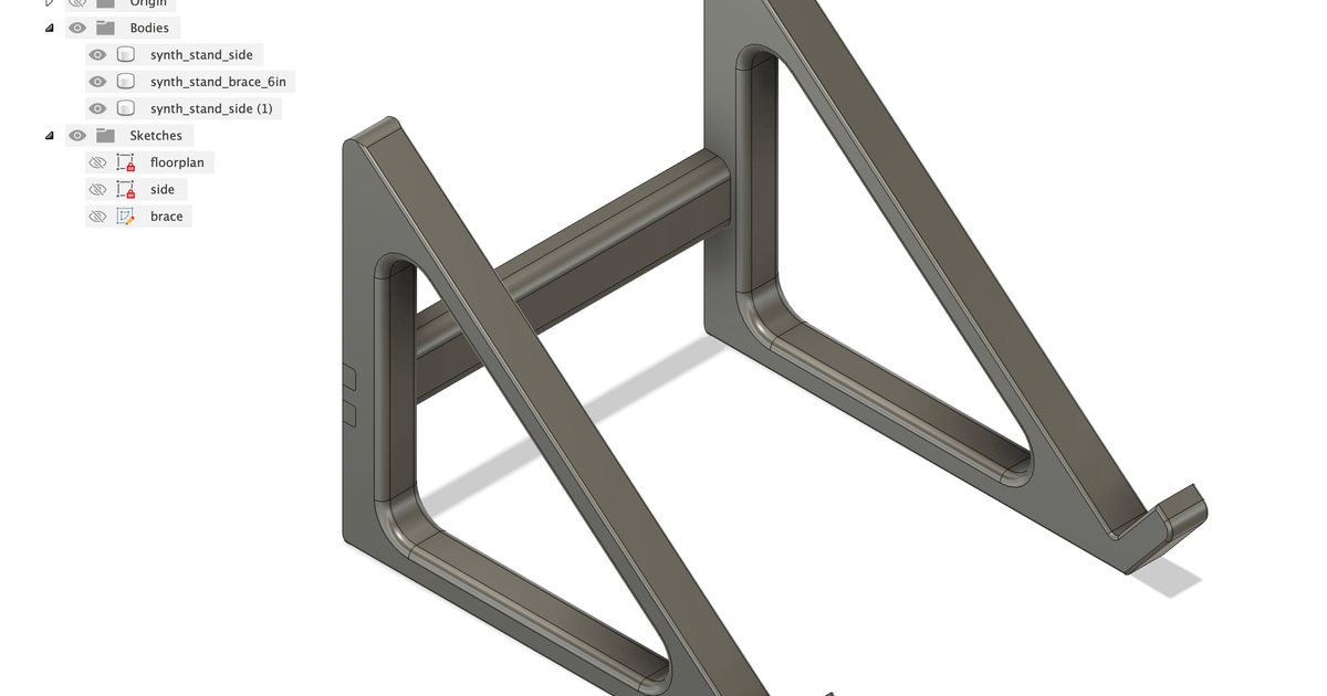 Desktop Synth Stand at 40 degrees, for Deluge, Elektron, etc by todbot ...