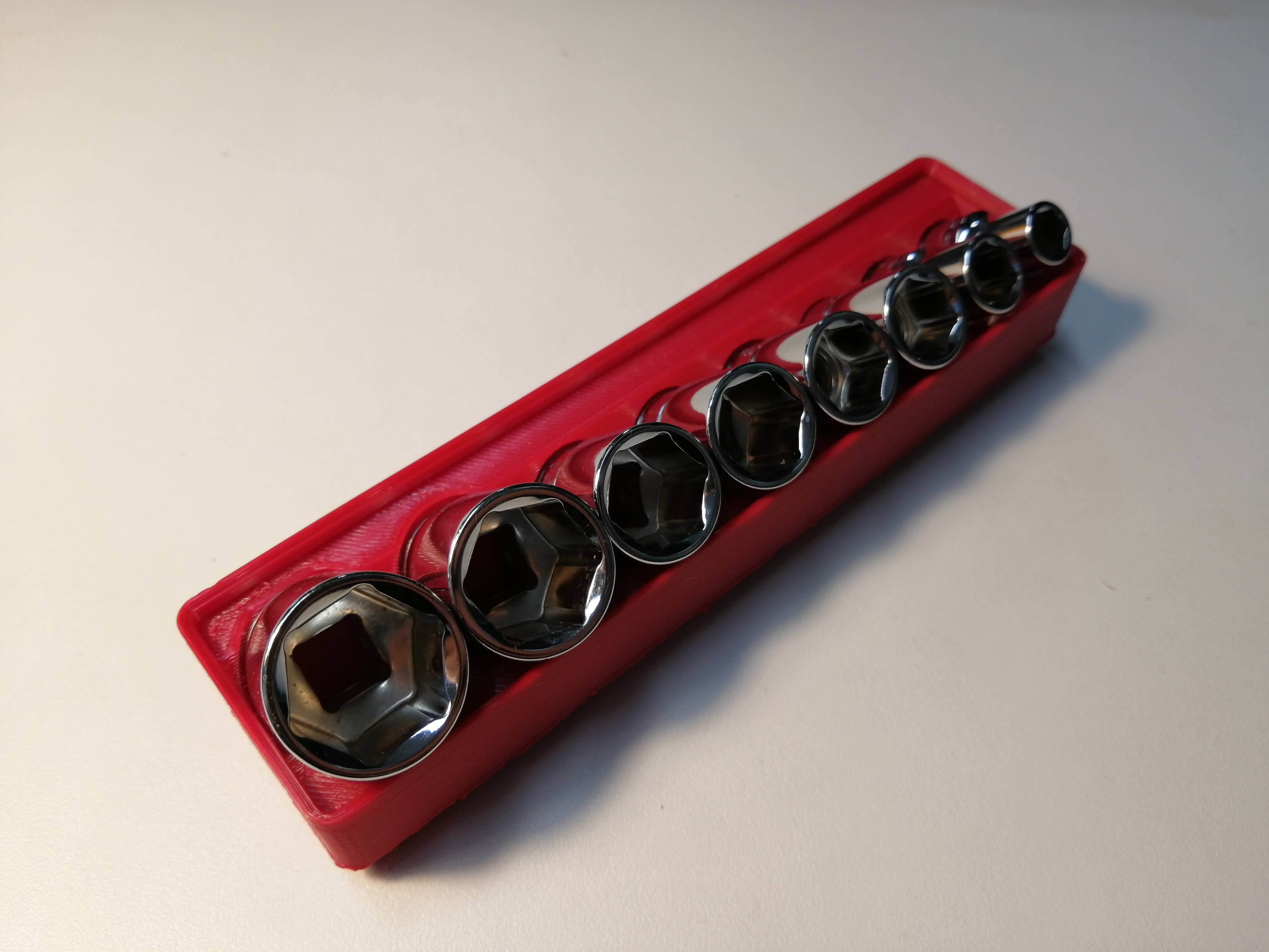 Gridfinity 4x1x3 socket holder (set of 8) by Arseny Q | Download free ...