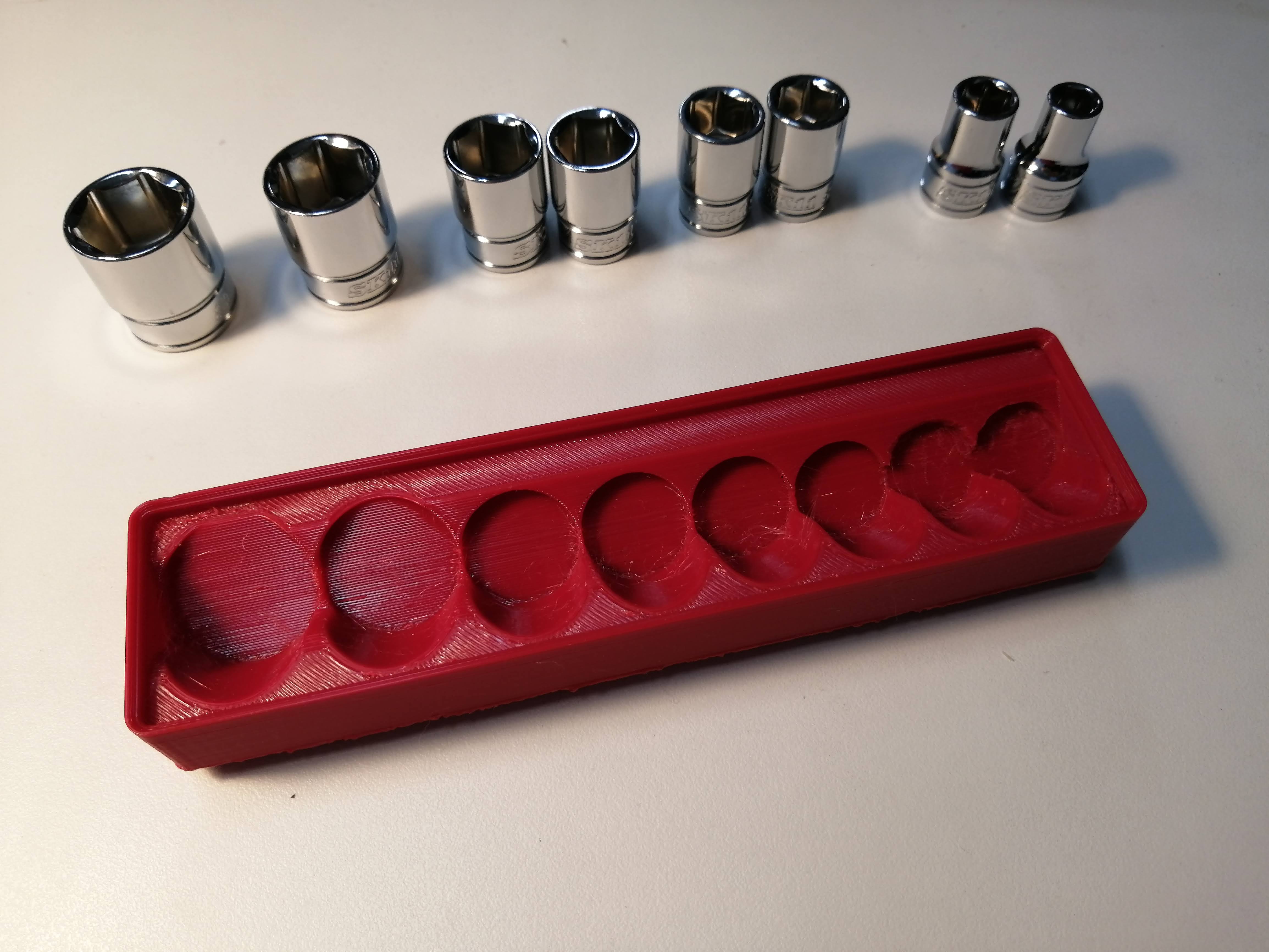 Gridfinity 4x1x3 socket holder (set of 8) by Arseny Q | Download free ...