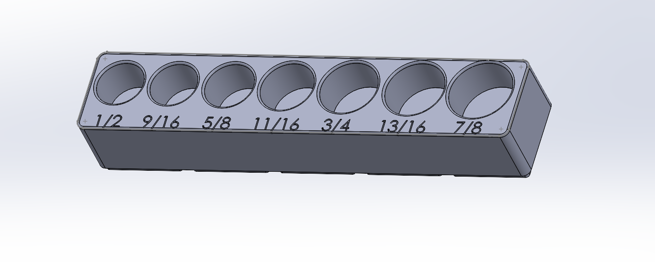 1/2 to 7/8 Husky 1/2 socket holder gridfinity 1x5 by Ian Cox | Download ...