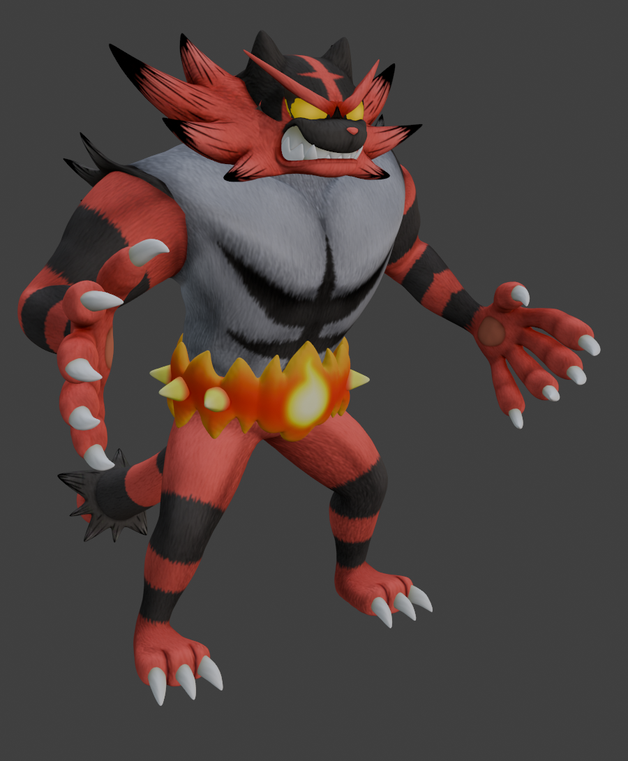 Incineroar from Pokemon & Super Smash Brothers by Skeleton Dan ...