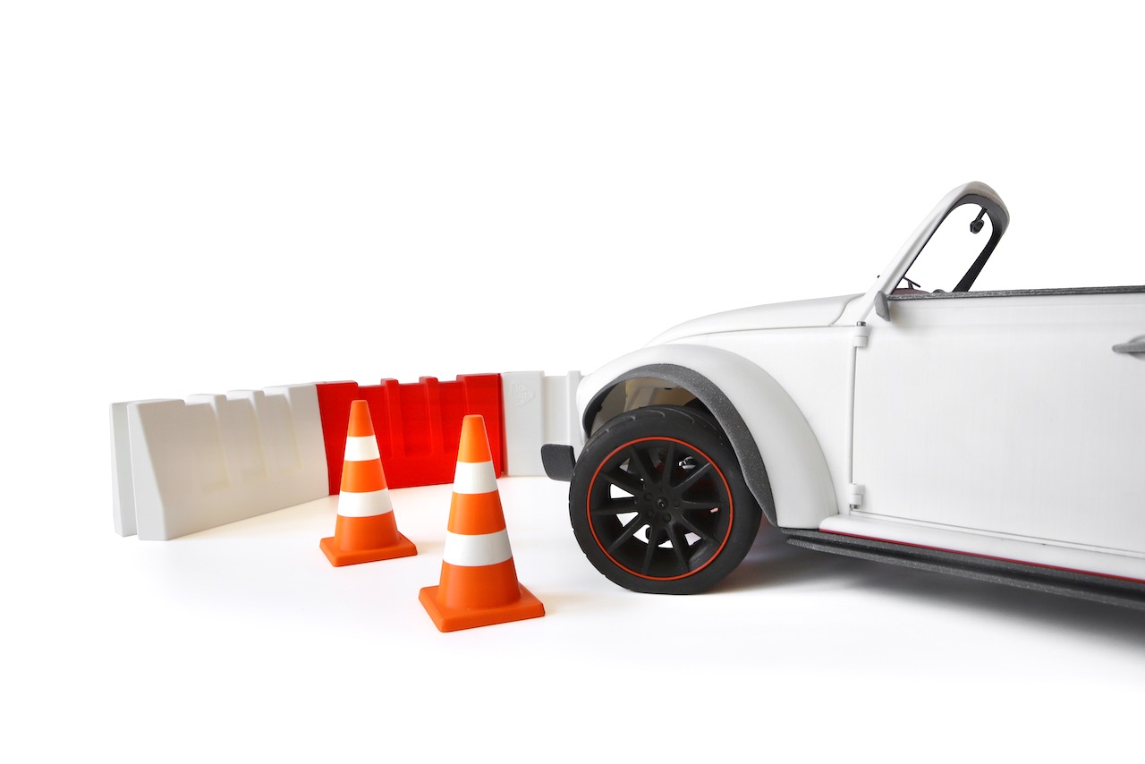 Road Block & Traffic Cone by 3D Sets | Download free STL model ...