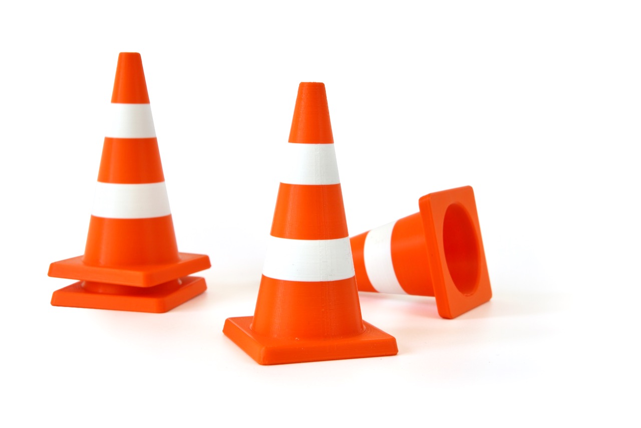 Road Block & Traffic Cone by 3D Sets | Download free STL model ...