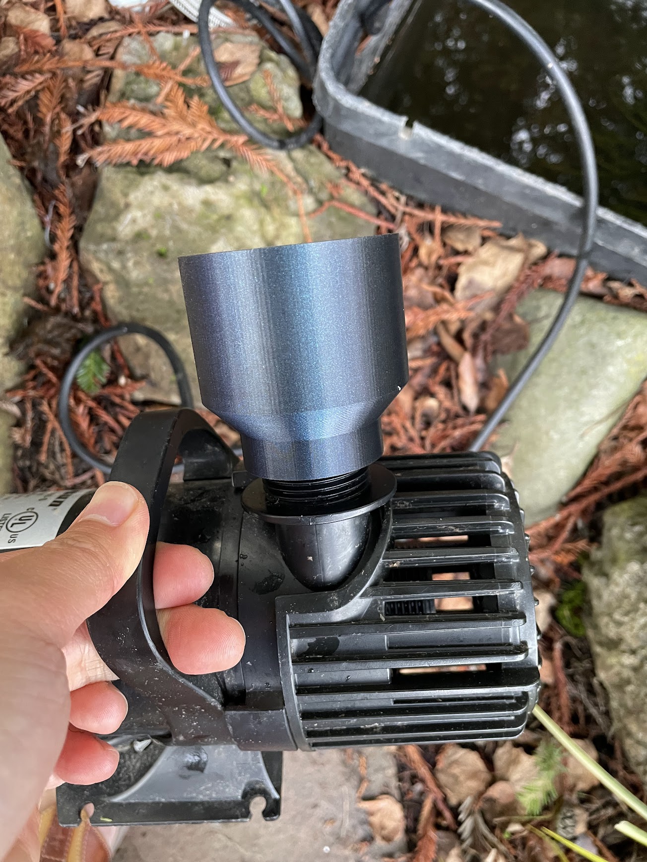 Pond pump adapter fitting (joins 1" NPT to 2" PVC slip fitting) by Zulu ...