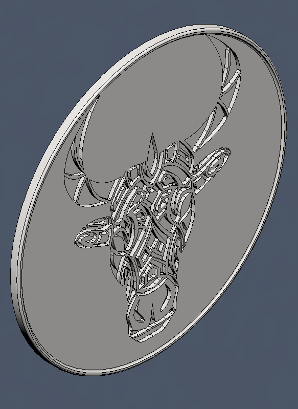 Celtic Bull medallion for Druids by jattie | Download free STL model ...