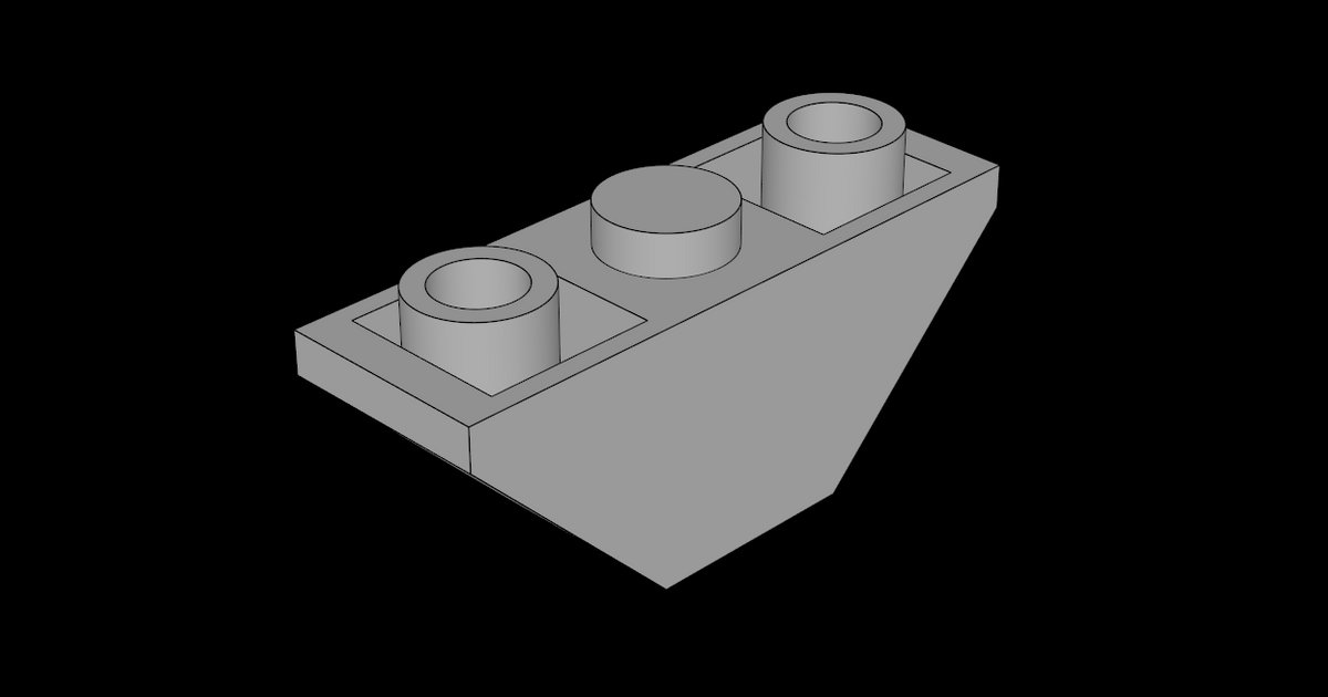 Lego Compatible (2341.dat) Slope Brick 45 3 x 1 Inverted Double without ...