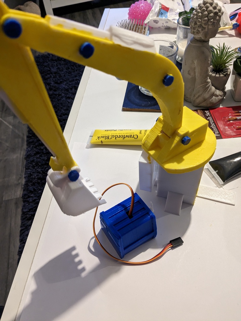 Motorised Excavator Arm by overthehills | Download free STL model ...
