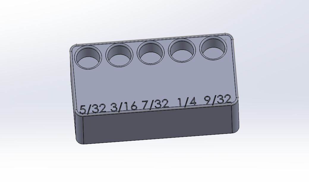 5/32 to 9/16 Husky 1/4 in socket holder gridfinity by Ian Cox ...