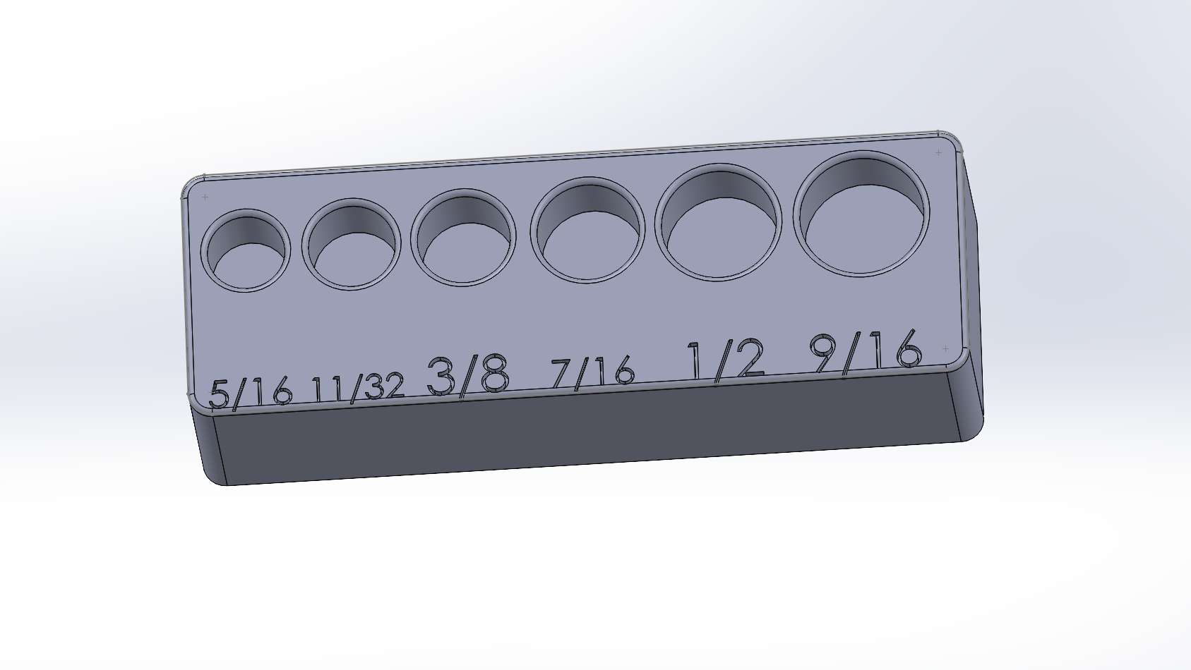 5/32 to 9/16 Husky 1/4 in socket holder gridfinity by Ian Cox ...