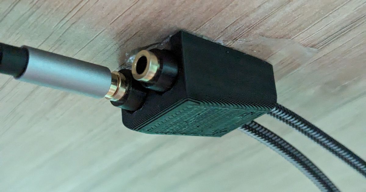 Dual Mini-Jack Mount by Lance Erickson | Download free STL model | Printables.com