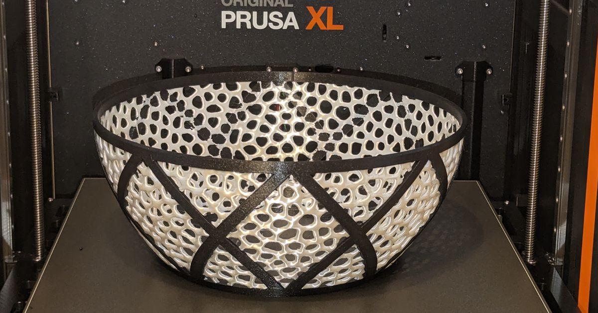 Dual Color Voronoi Bowl by Harry | Download free STL model | Printables.com