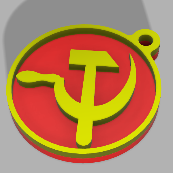 Sickle and hammer Key fob by Green parrot | Download free STL model ...