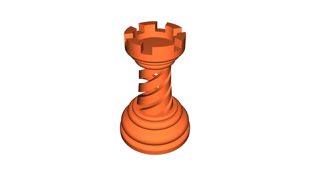spiral rook by Štěpán Hájek | Download free STL model | Printables.com
