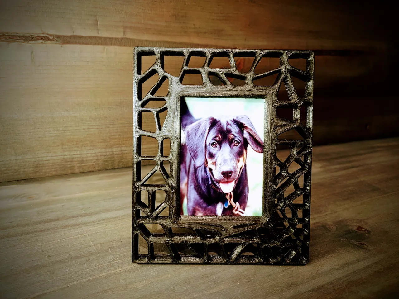 Voronoi Picture Frame with Stand and Wall Hook for Table or Wall ...