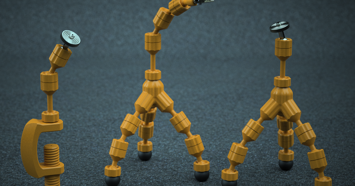 MultiLink 12: Modular Articulated Arm with Joint, Tripod, and Clamp ...