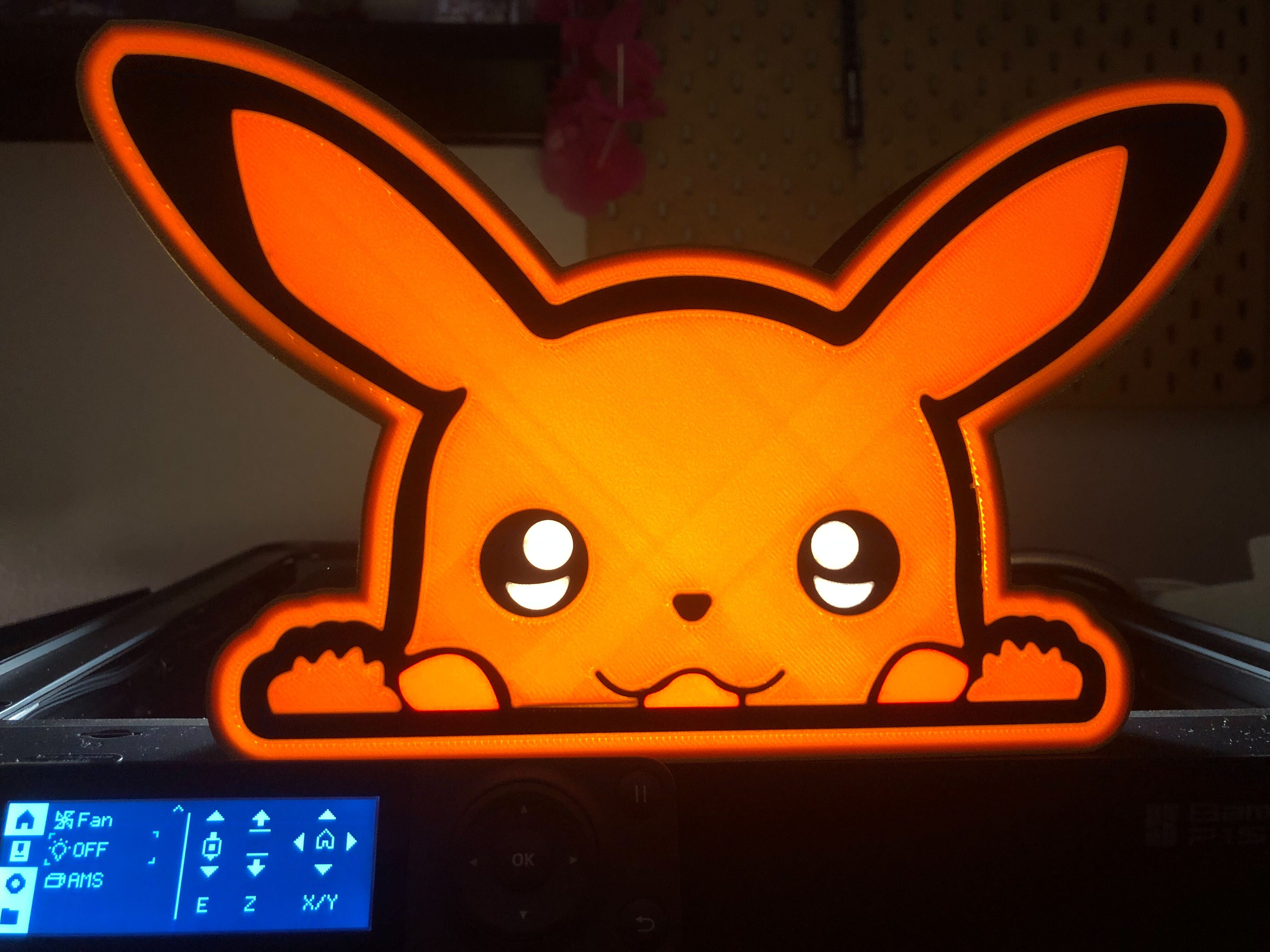Peek-A-Boo Pikachu Lamp by the3dsportsbeard | Download free STL model ...